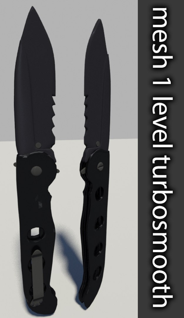 3d Model Knife Crt Hunting
