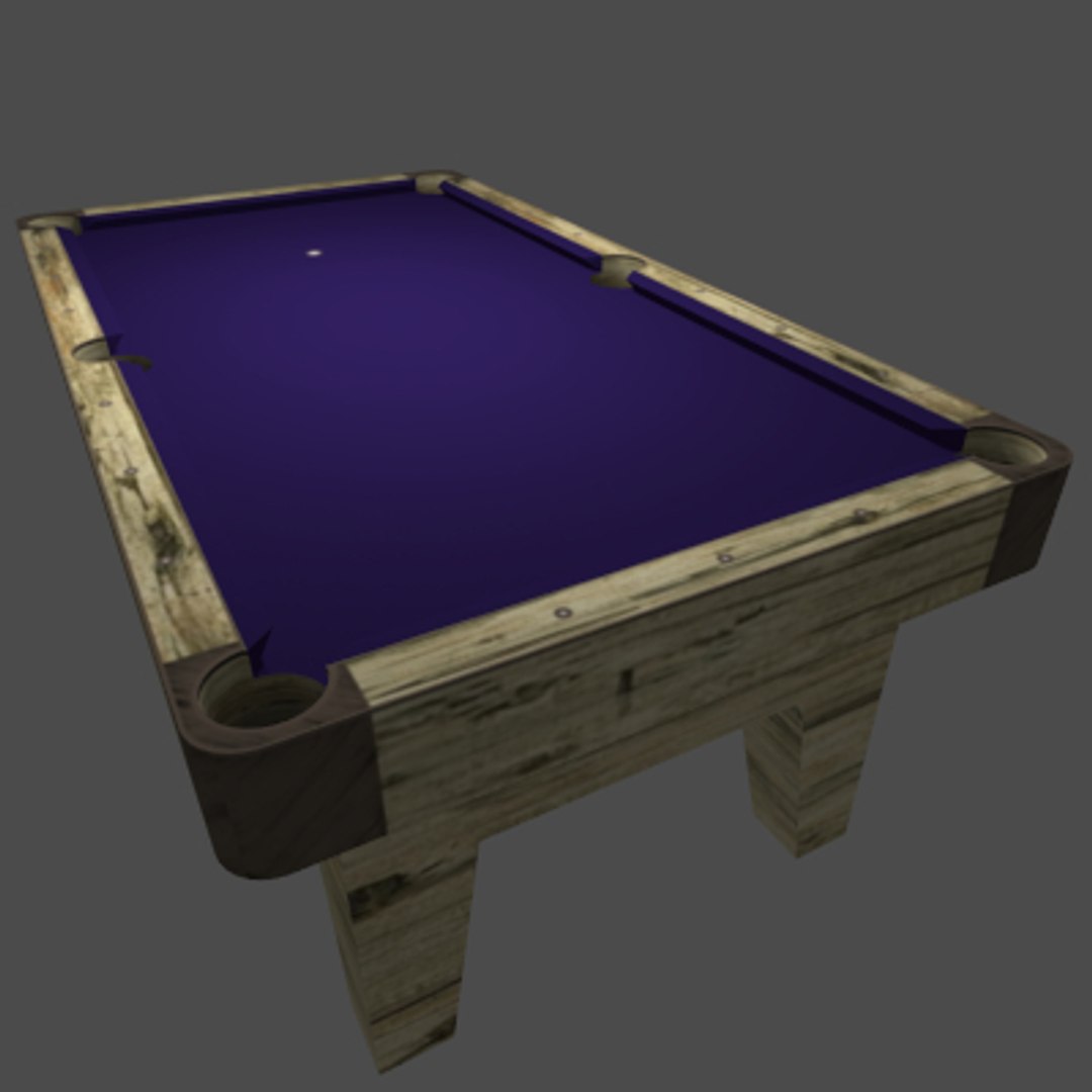 3d Billiards Table Purple Pool