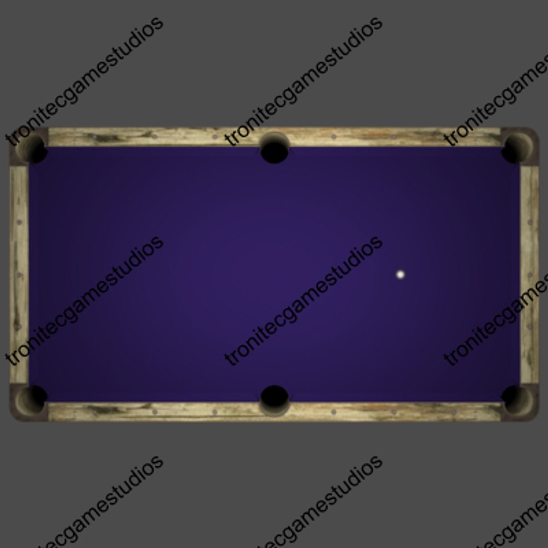 3d Billiards Table Purple Pool