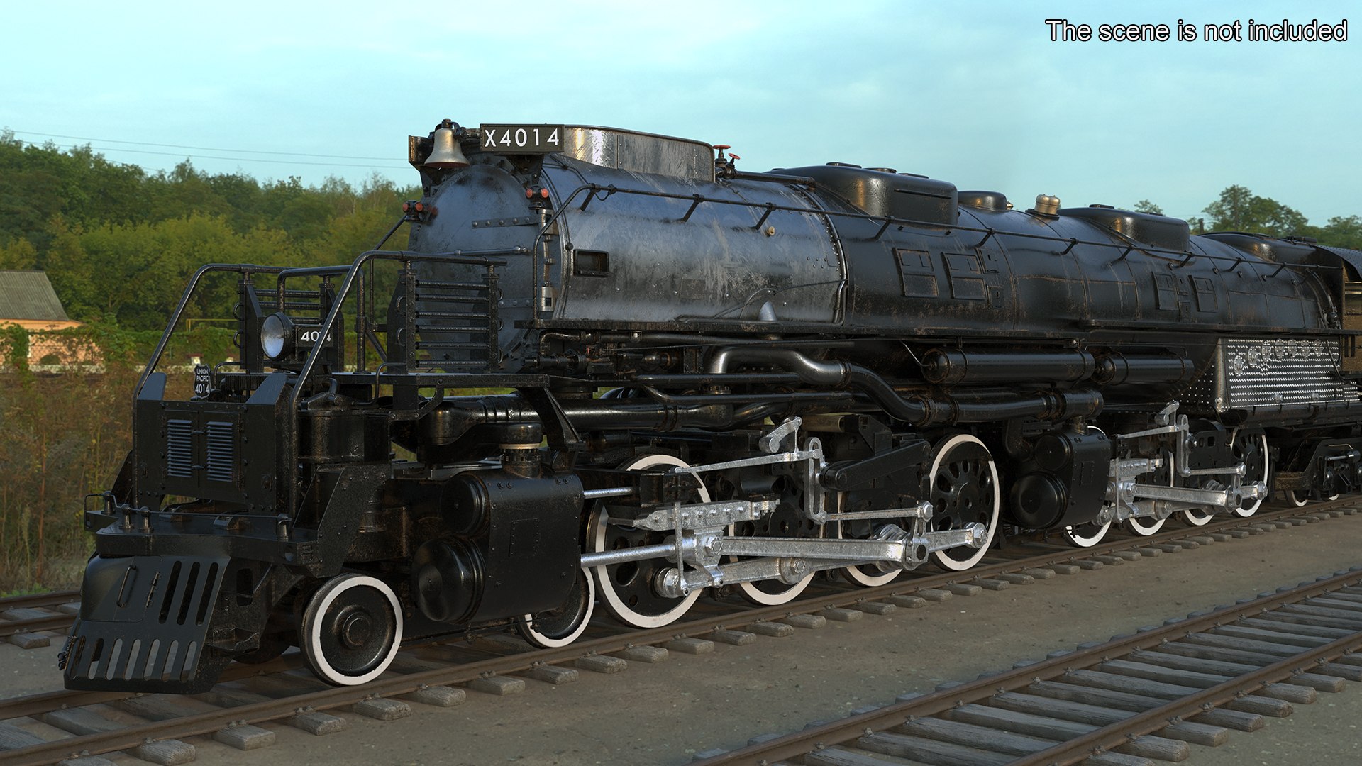 3D Locomotive Big Boy With Trailed Tender Rigged For Maya Model ...