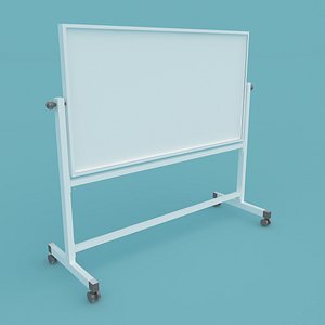 3D whiteboard stand - TurboSquid 1329751