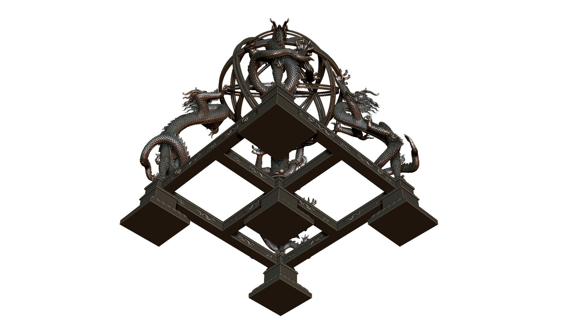 Chinese Armillary Sphere 3D Model - TurboSquid 2277311