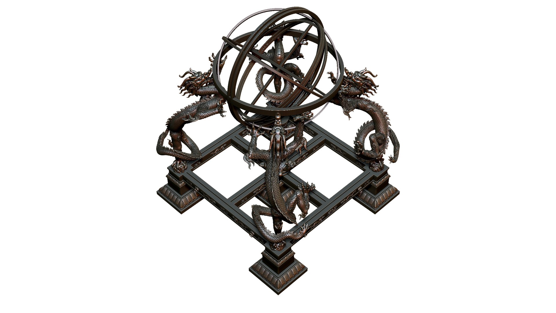 Chinese Armillary Sphere 3D Model - TurboSquid 2277311