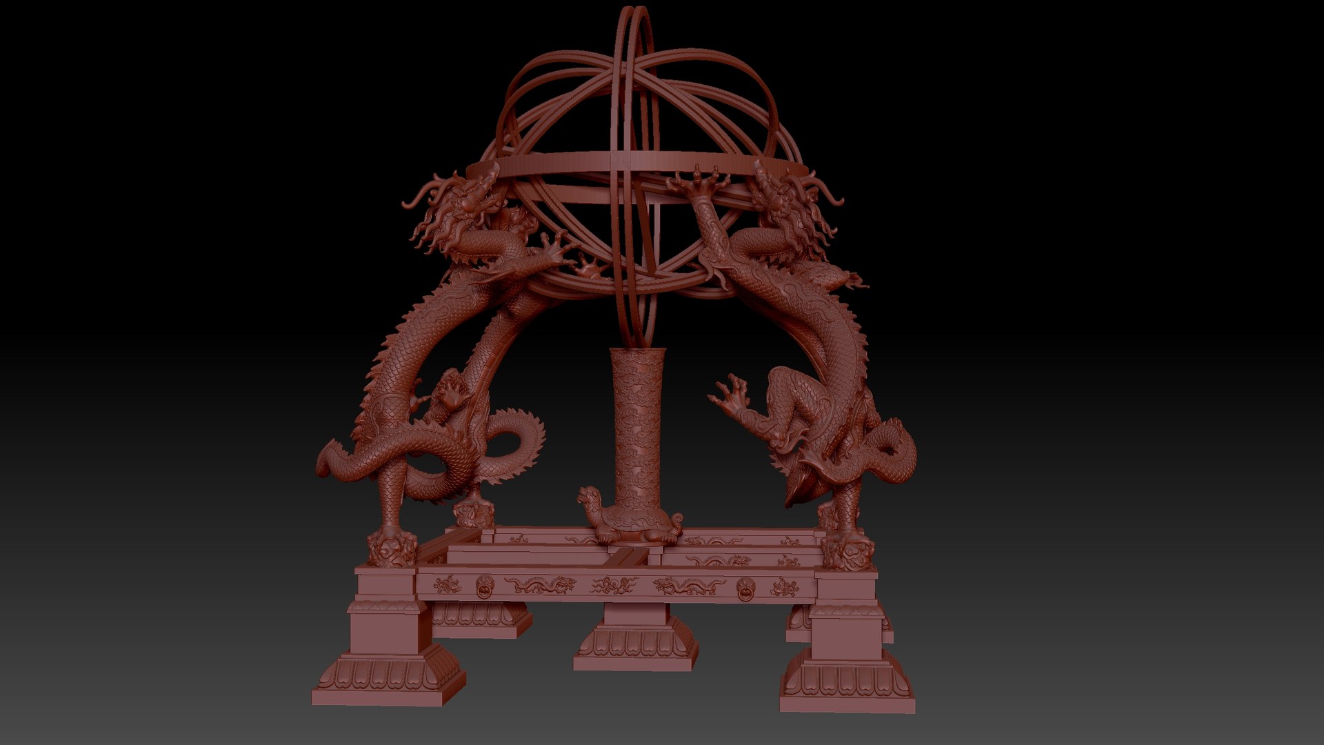 Chinese Armillary Sphere 3D Model - TurboSquid 2277311