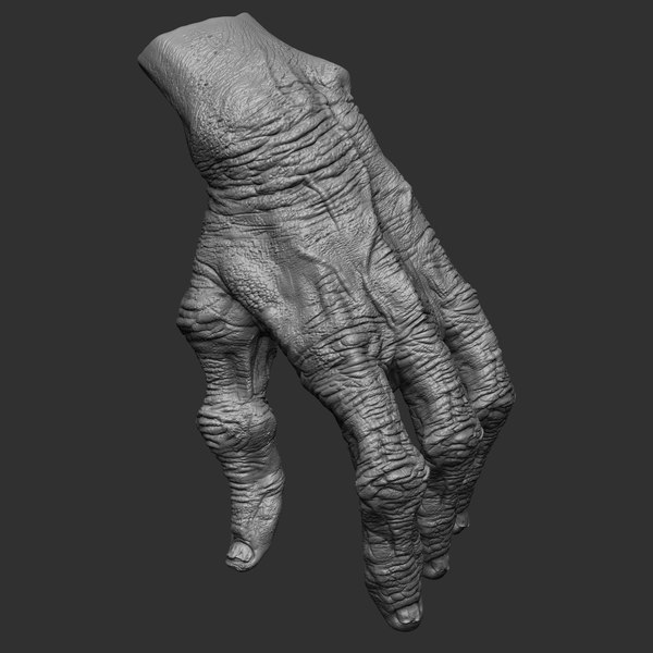 3d model monster alien hand