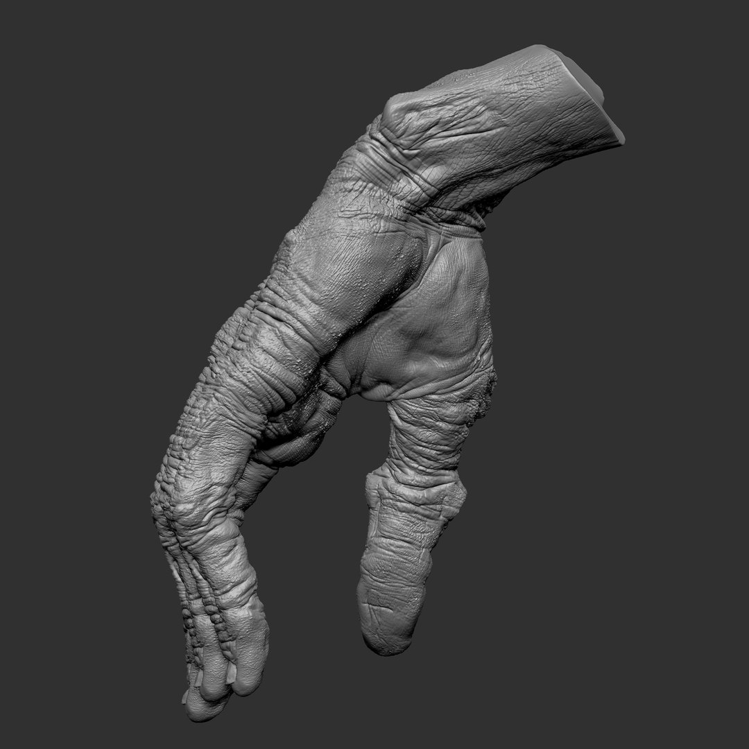 3d Model Monster Alien Hand