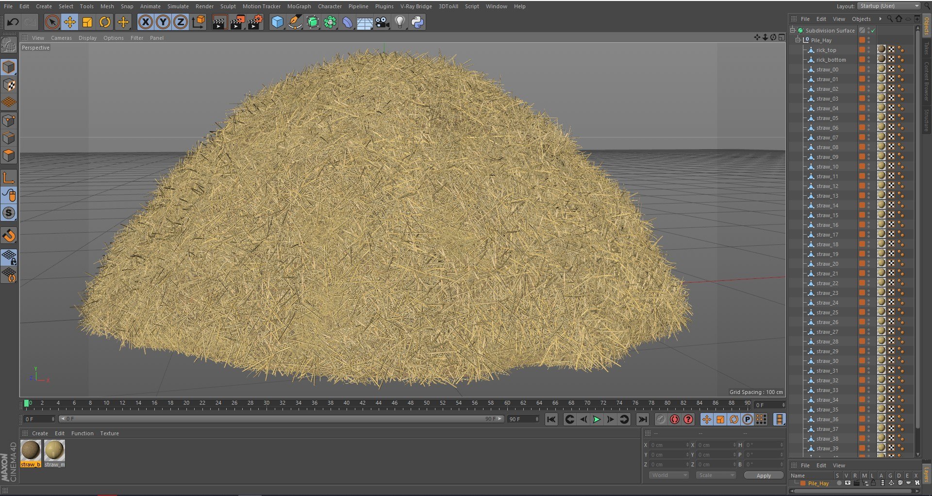Pile Hay 3D Model - TurboSquid 2132399