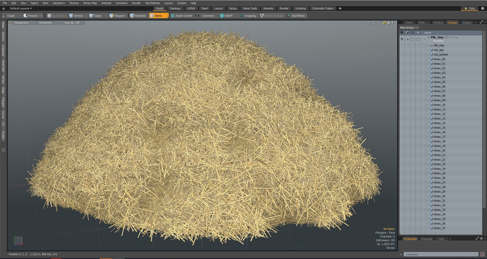 Pile Hay 3D Model - TurboSquid 2132399