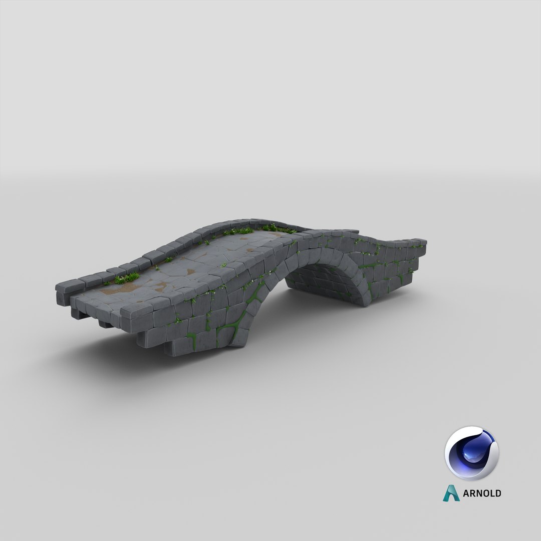 Cartoon Stone Bridge 3D Model - TurboSquid 1936751