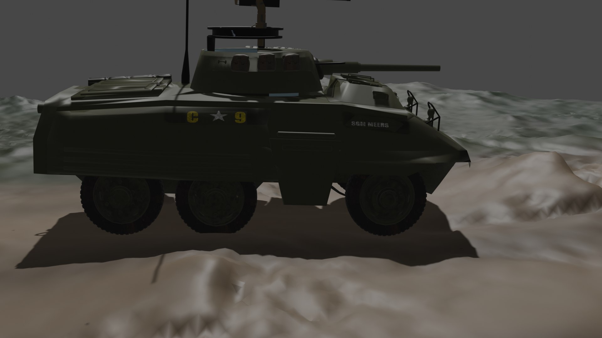 WW2 Grayhound Armored Recon Vehicle 3D Model - TurboSquid 2373201