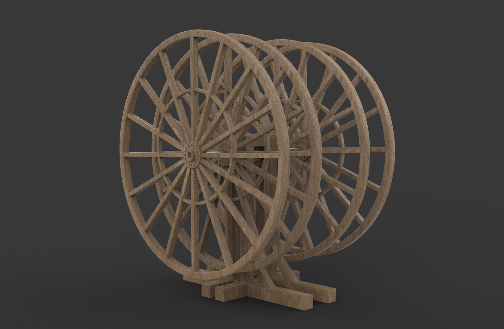 Watermill Wheel 03 3D Model Model - TurboSquid 2502522
