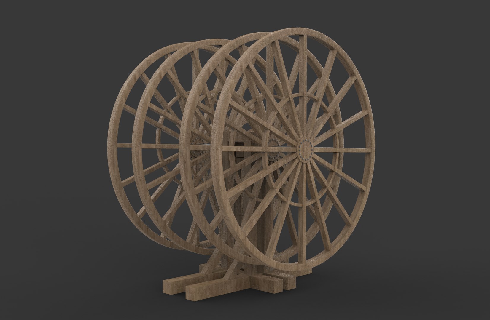 Watermill Wheel 03 3D Model Model - TurboSquid 2502522