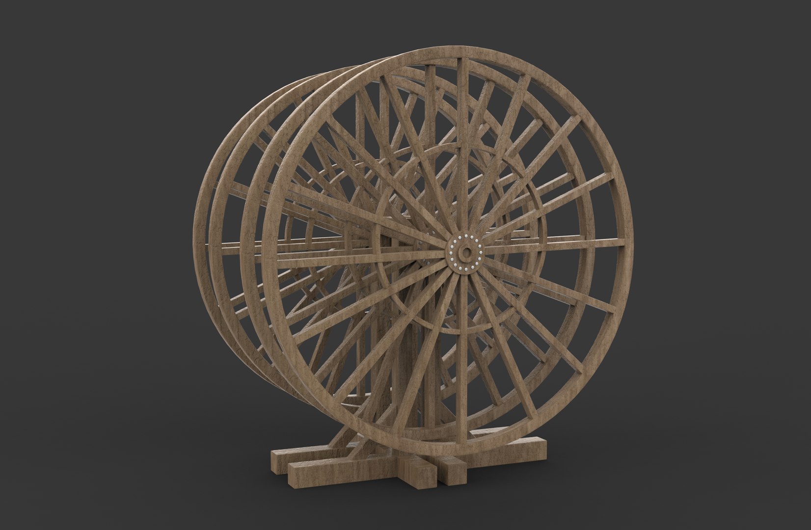 Watermill Wheel 03 3D Model Model - TurboSquid 2502522