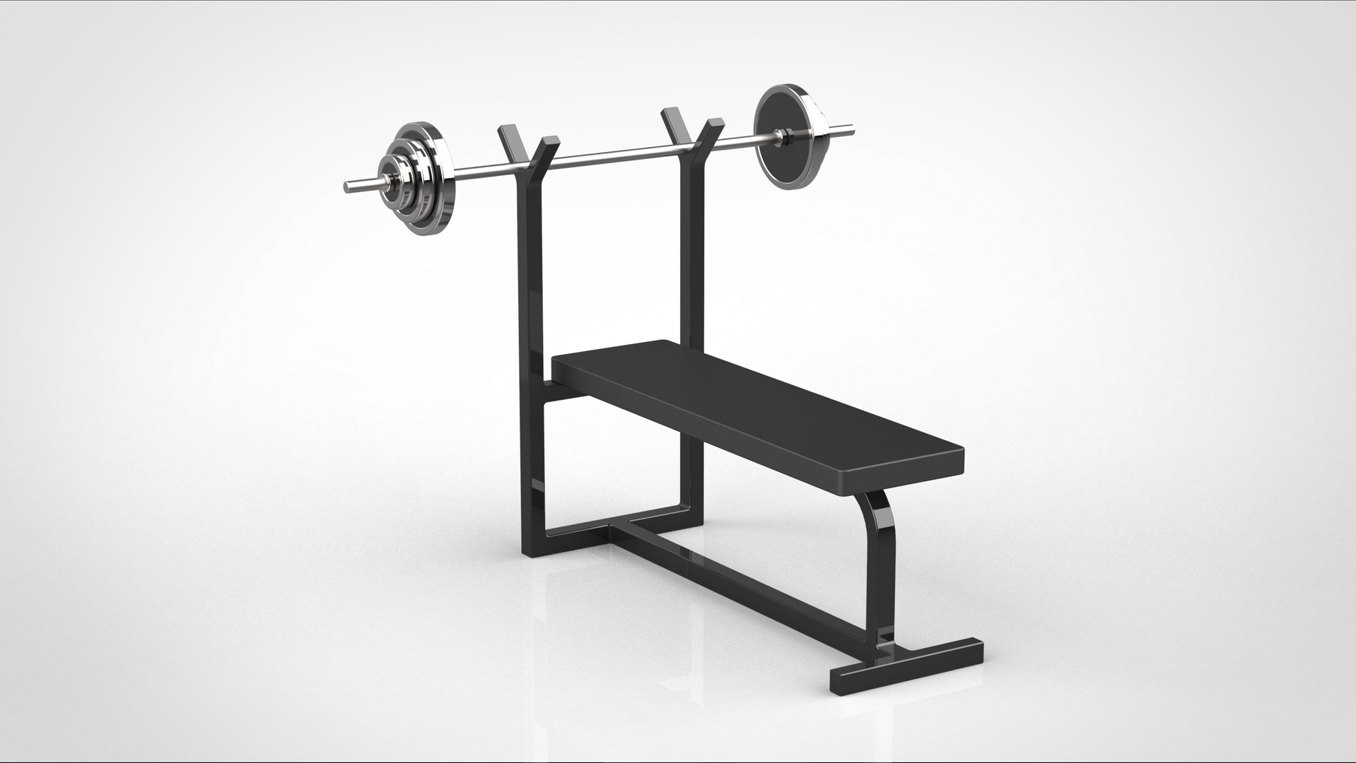 Bench Barbell Model - TurboSquid 1669753