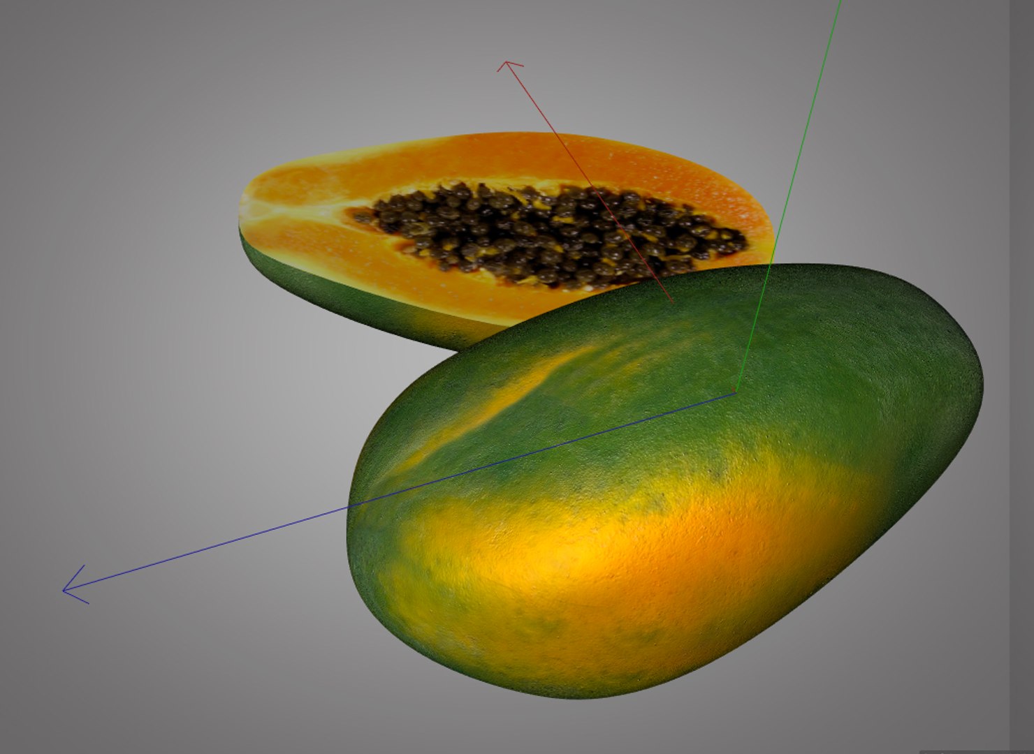 3D Papaya Fruit Model - TurboSquid 1541695