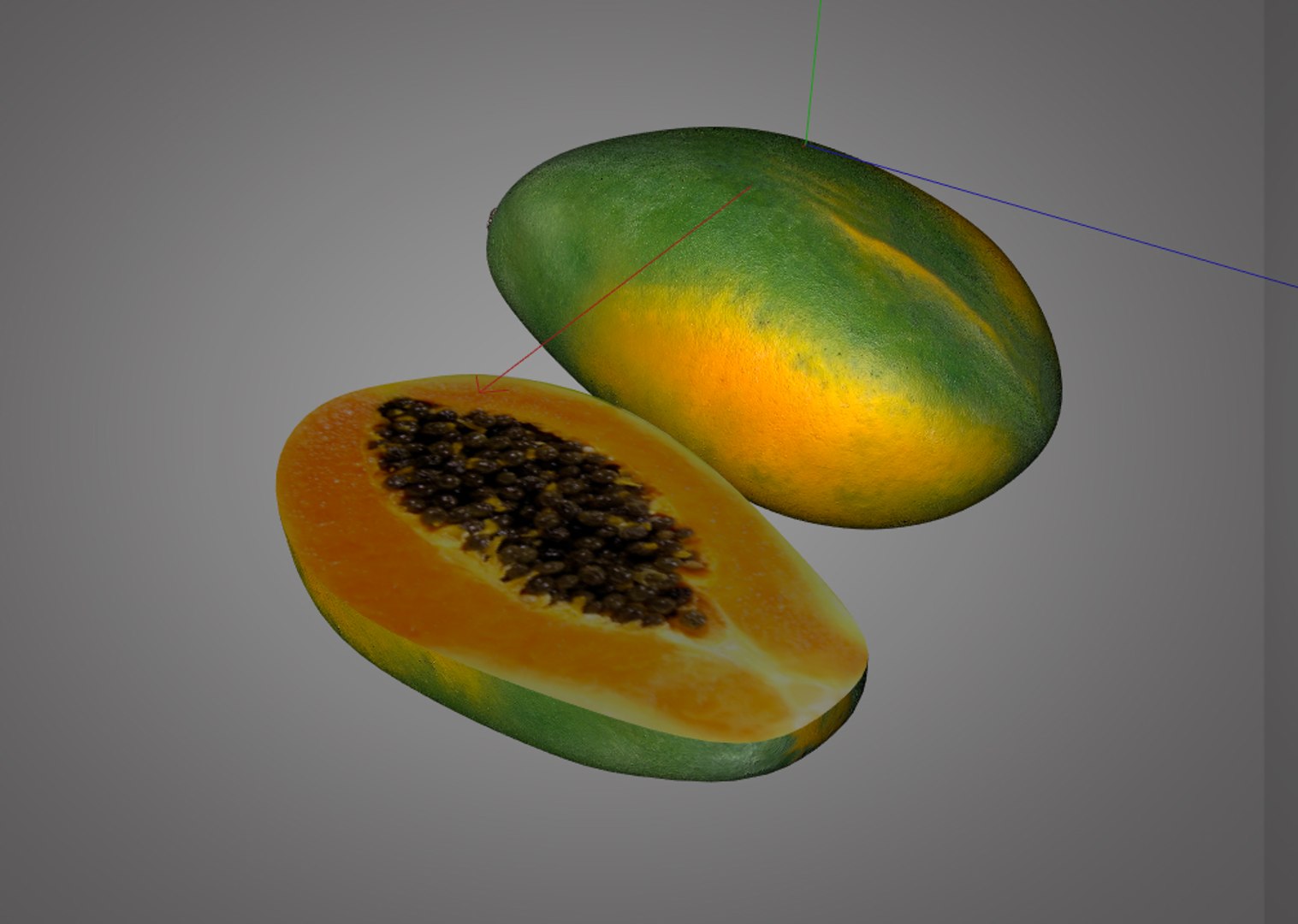3D Papaya Fruit Model - TurboSquid 1541695