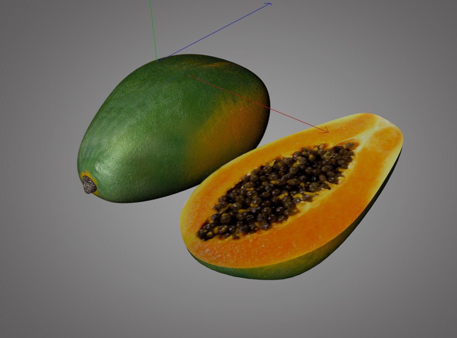 3D Papaya Fruit Model - TurboSquid 1541695
