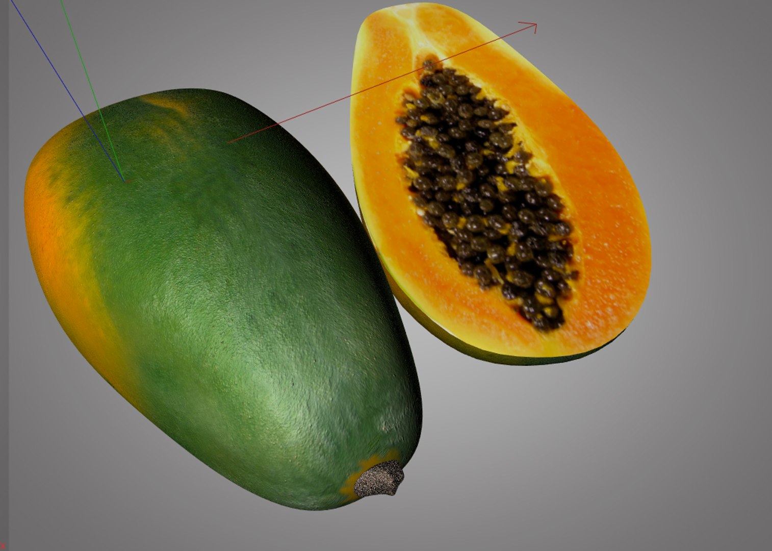 3D Papaya Fruit Model - TurboSquid 1541695