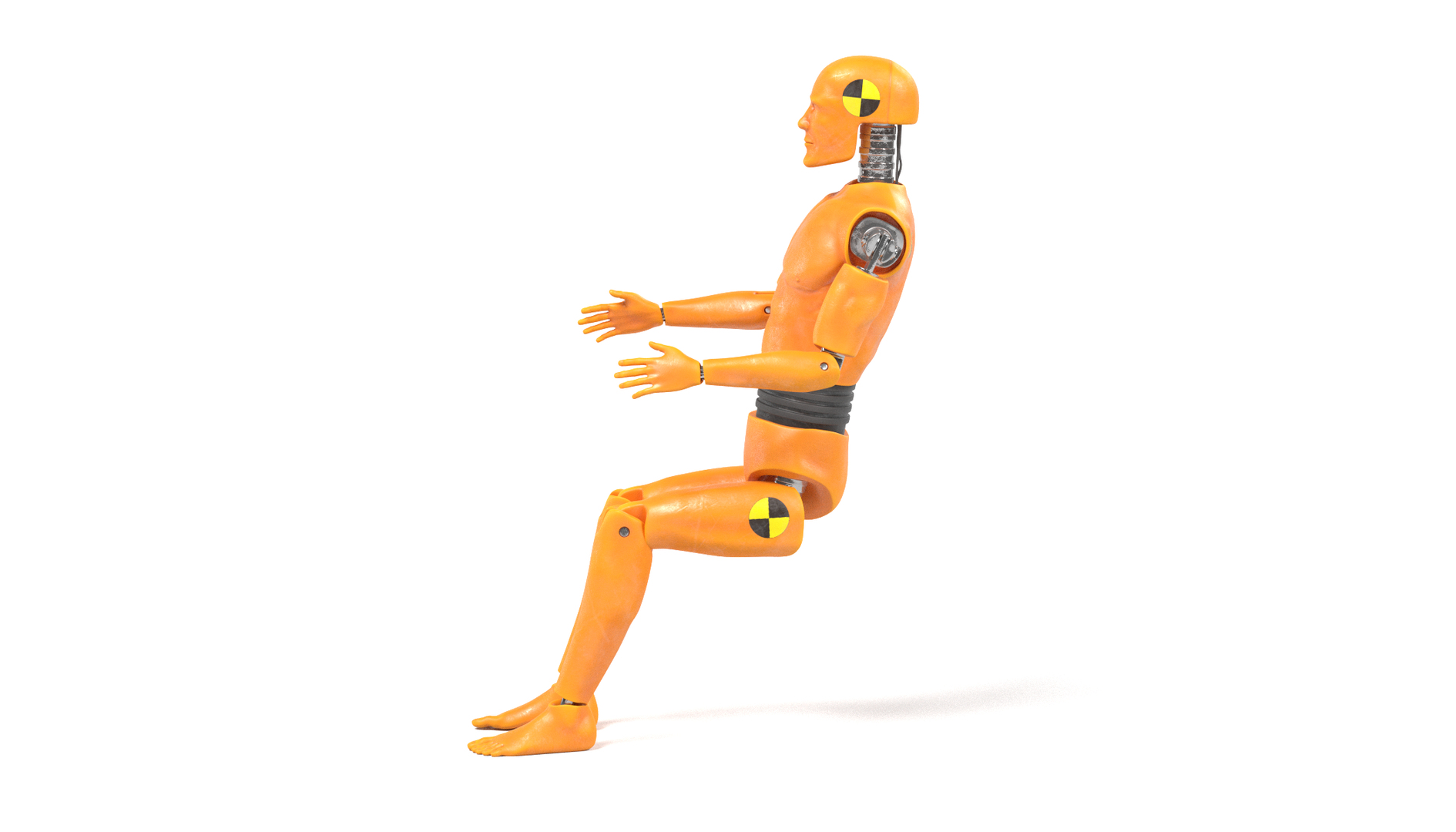 3d Model Crash Test Dummy Sitting
