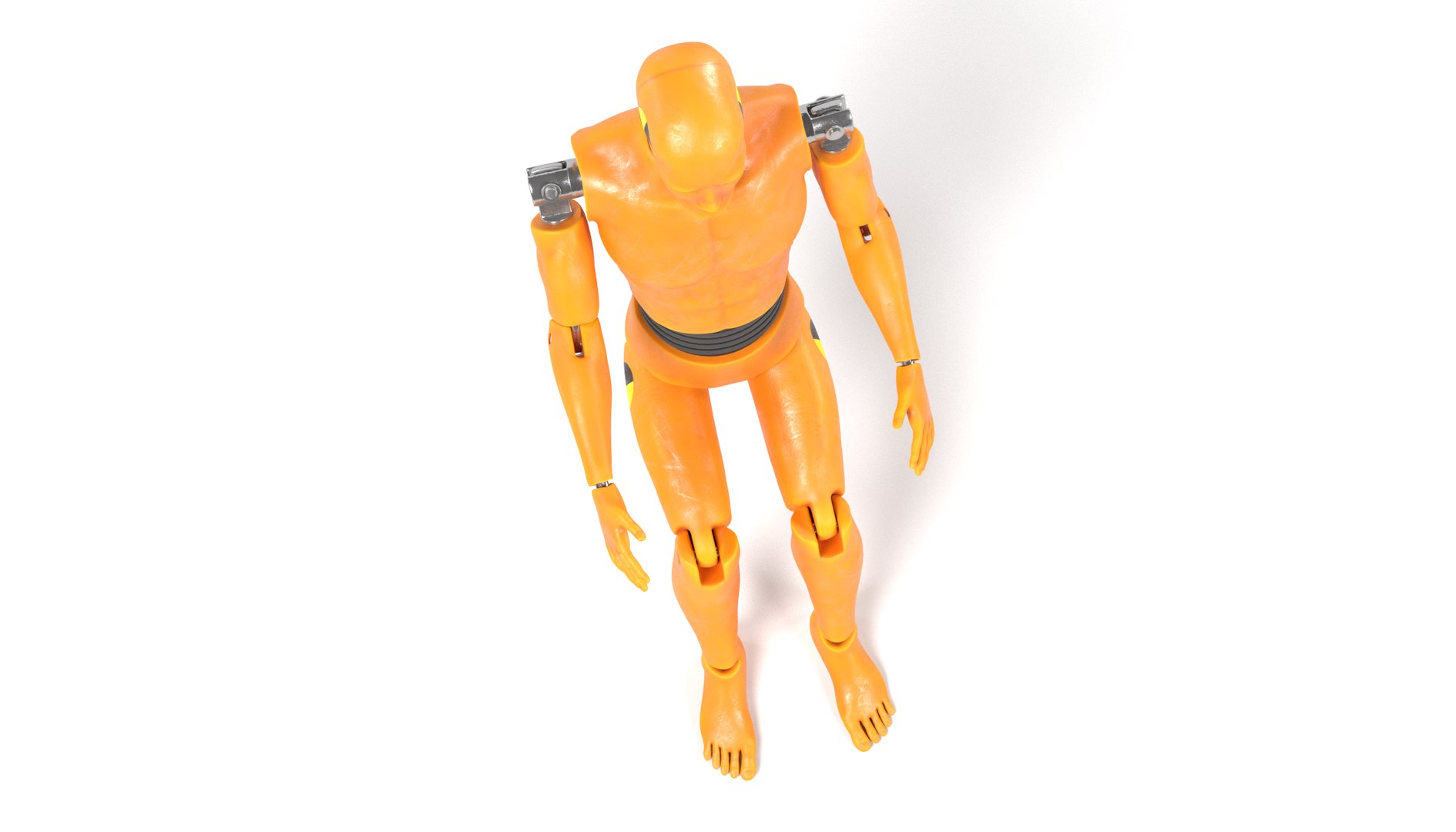 3d Model Crash Test Dummy Sitting