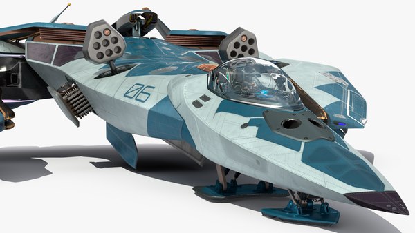 Sci Fi Fighter Jet Blue Rigged for Maya 3D 모델 - TurboSquid 2056812