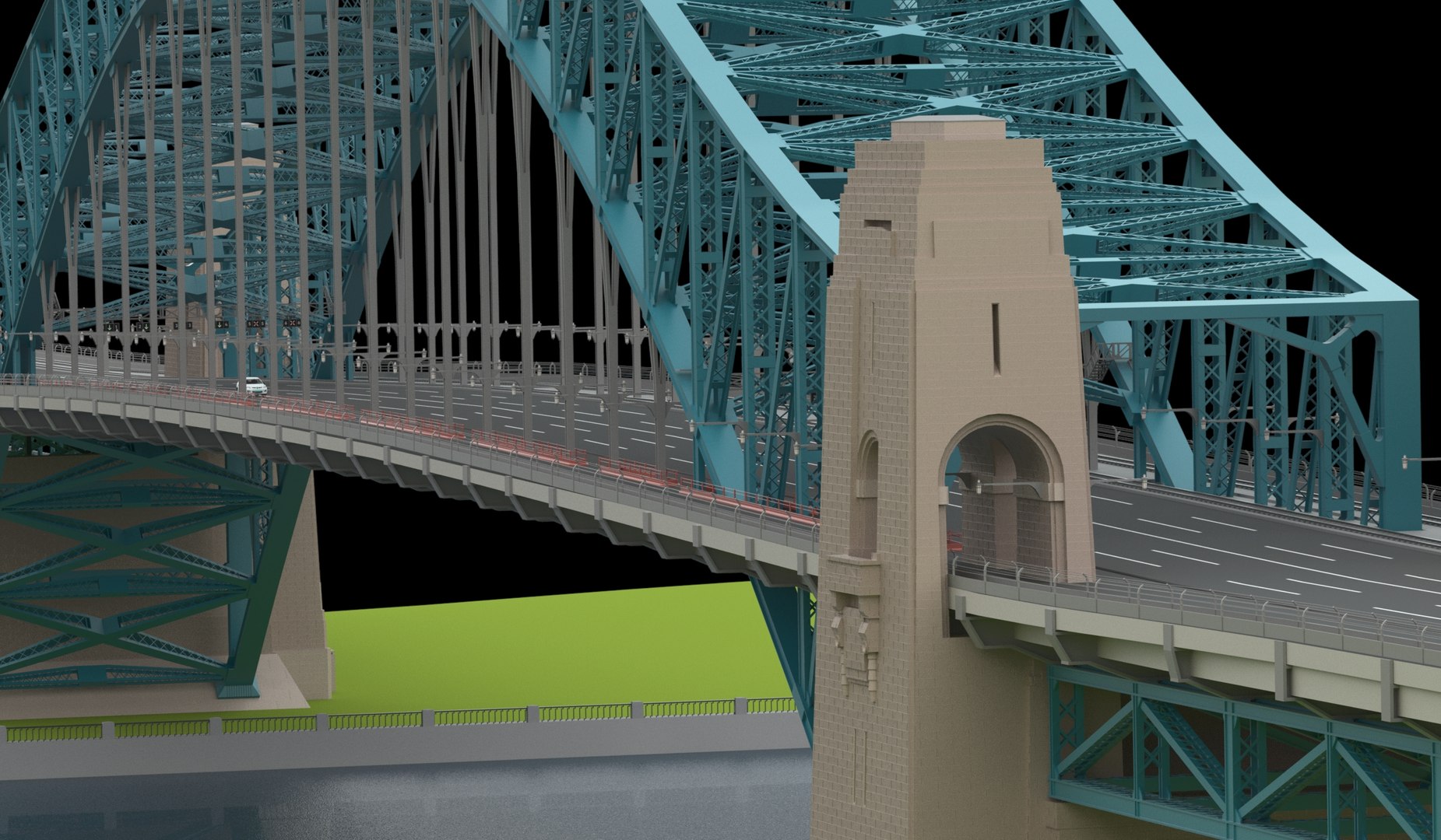 Steel Arch Harbor Bridge 1930s 3D - TurboSquid 2228521