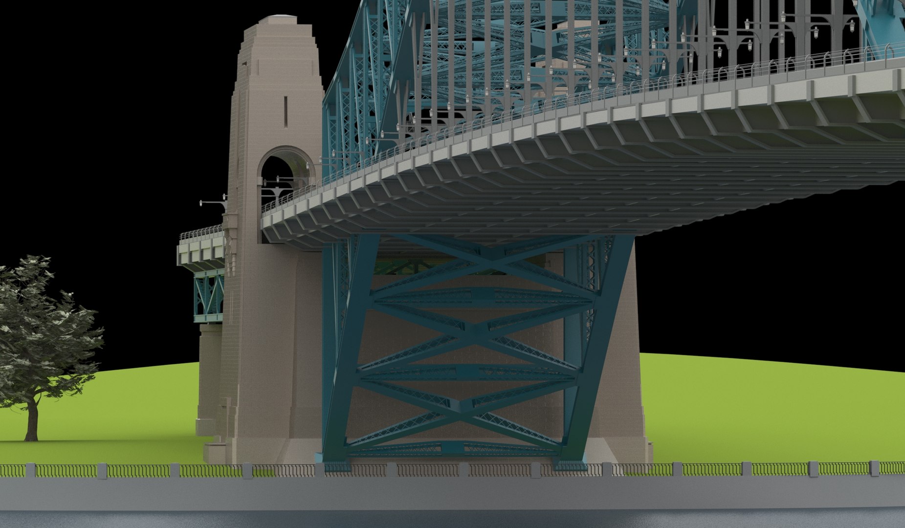 Steel Arch Harbor Bridge 1930s 3D - TurboSquid 2228521