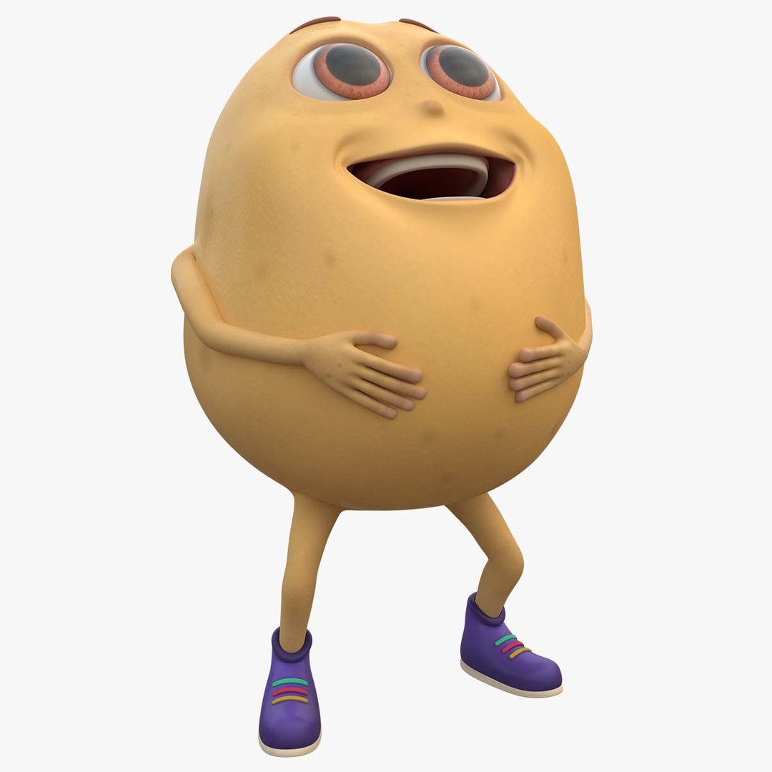 3D Potato Cartoon ANIMATED model - TurboSquid 1963228
