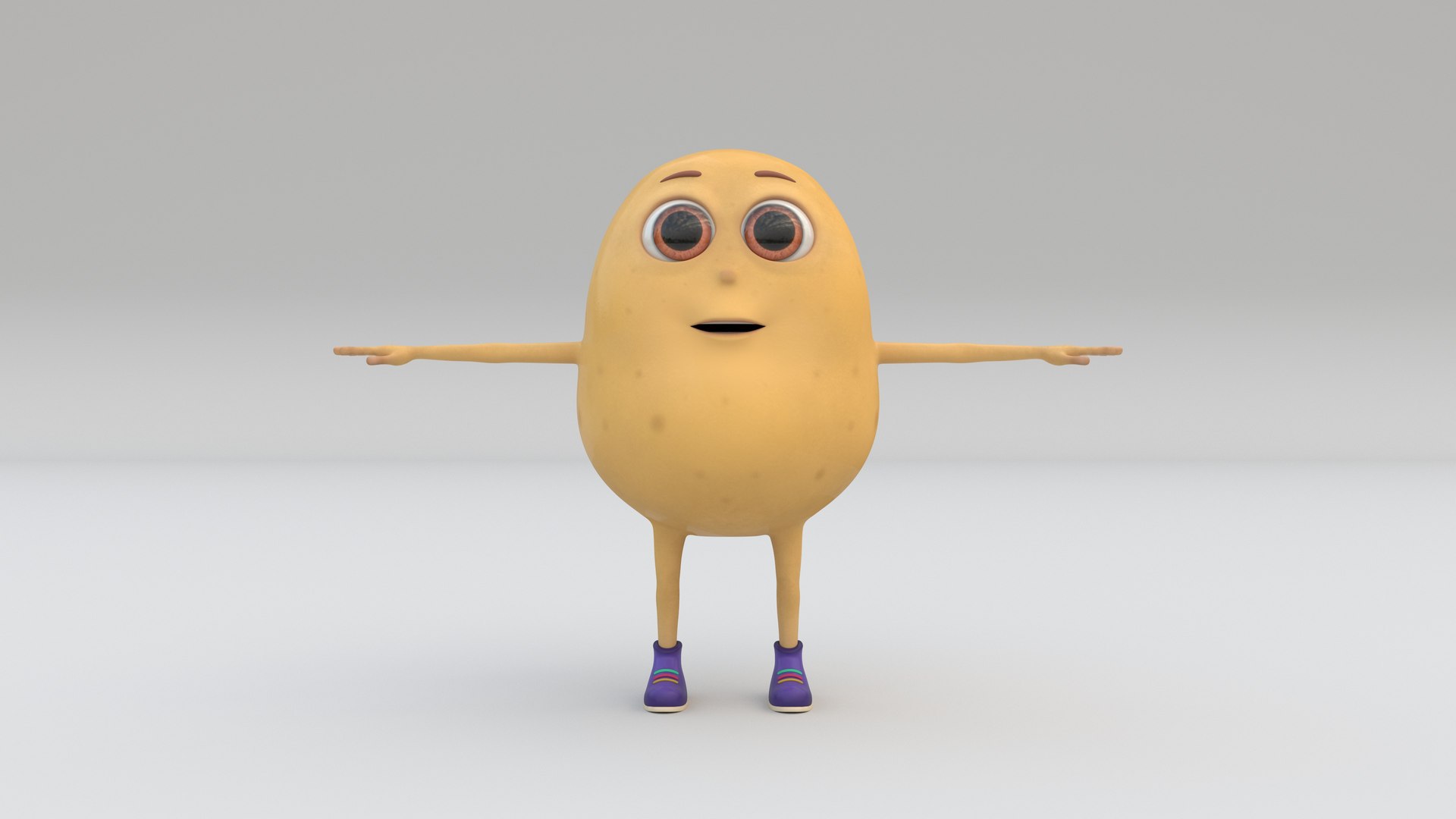 3D Potato Cartoon ANIMATED model - TurboSquid 1963228