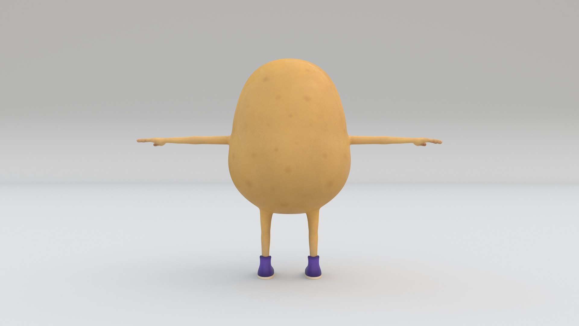 3D Potato Cartoon ANIMATED model - TurboSquid 1963228