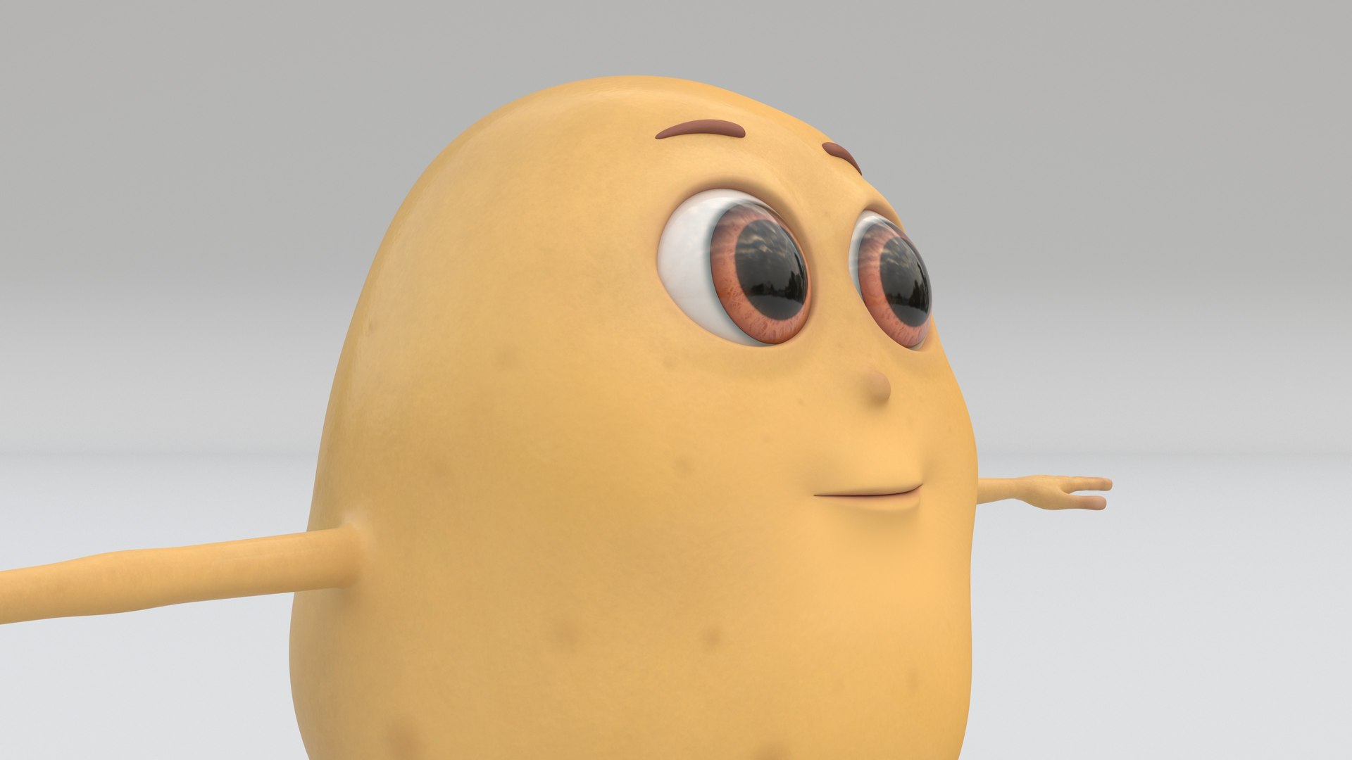 3D Potato Cartoon ANIMATED model - TurboSquid 1963228