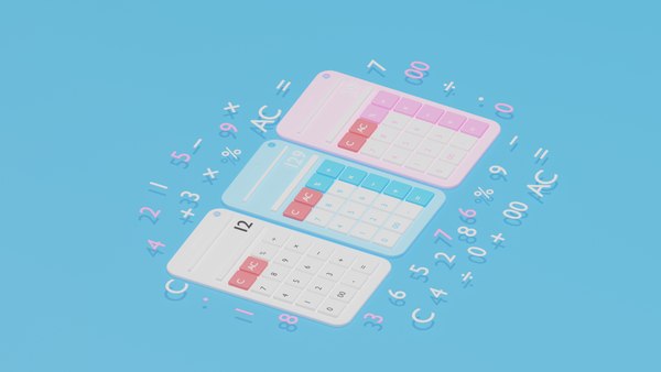 Cartoon Calculator 3D model - TurboSquid 1715203