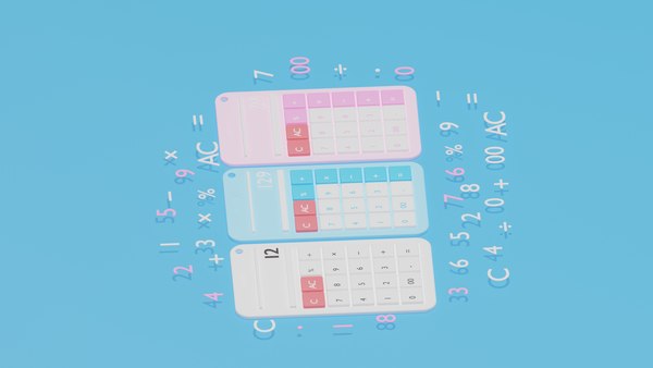 Cartoon Calculator 3D model - TurboSquid 1715203