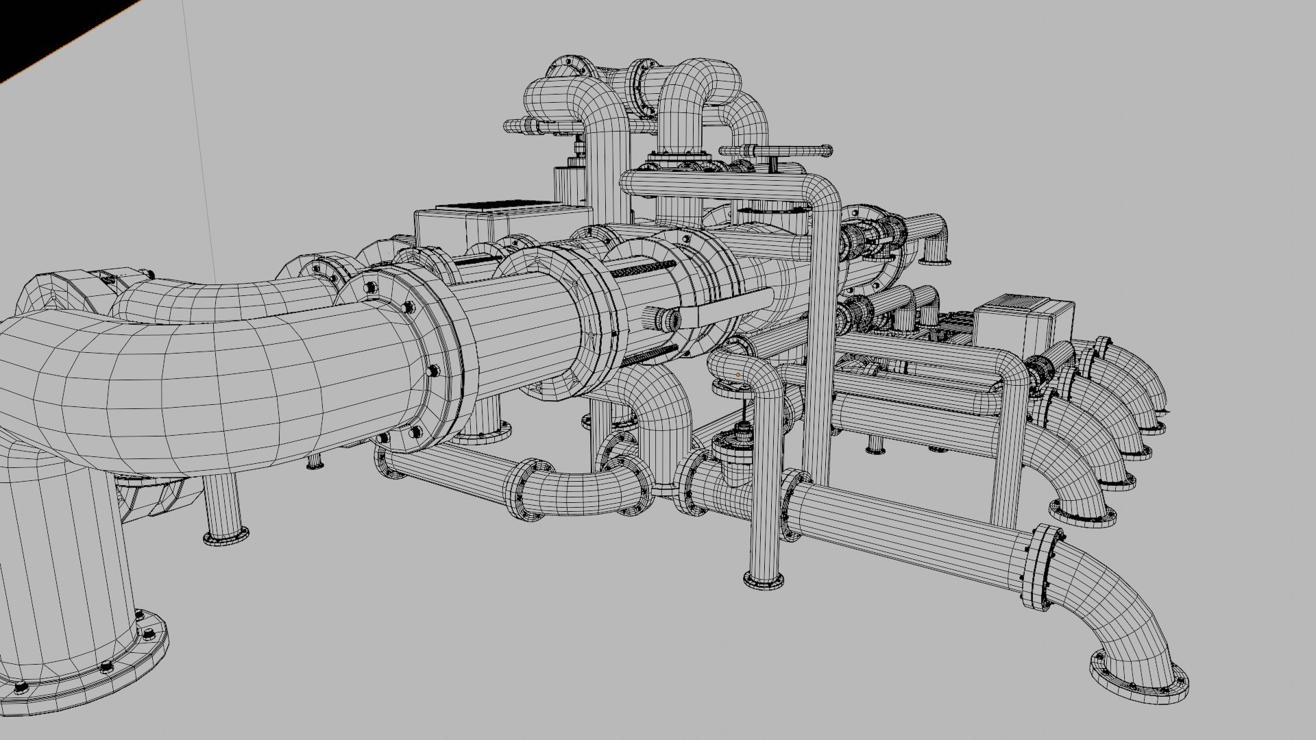 High Detail Industrial Pipes Model - TurboSquid 1850199