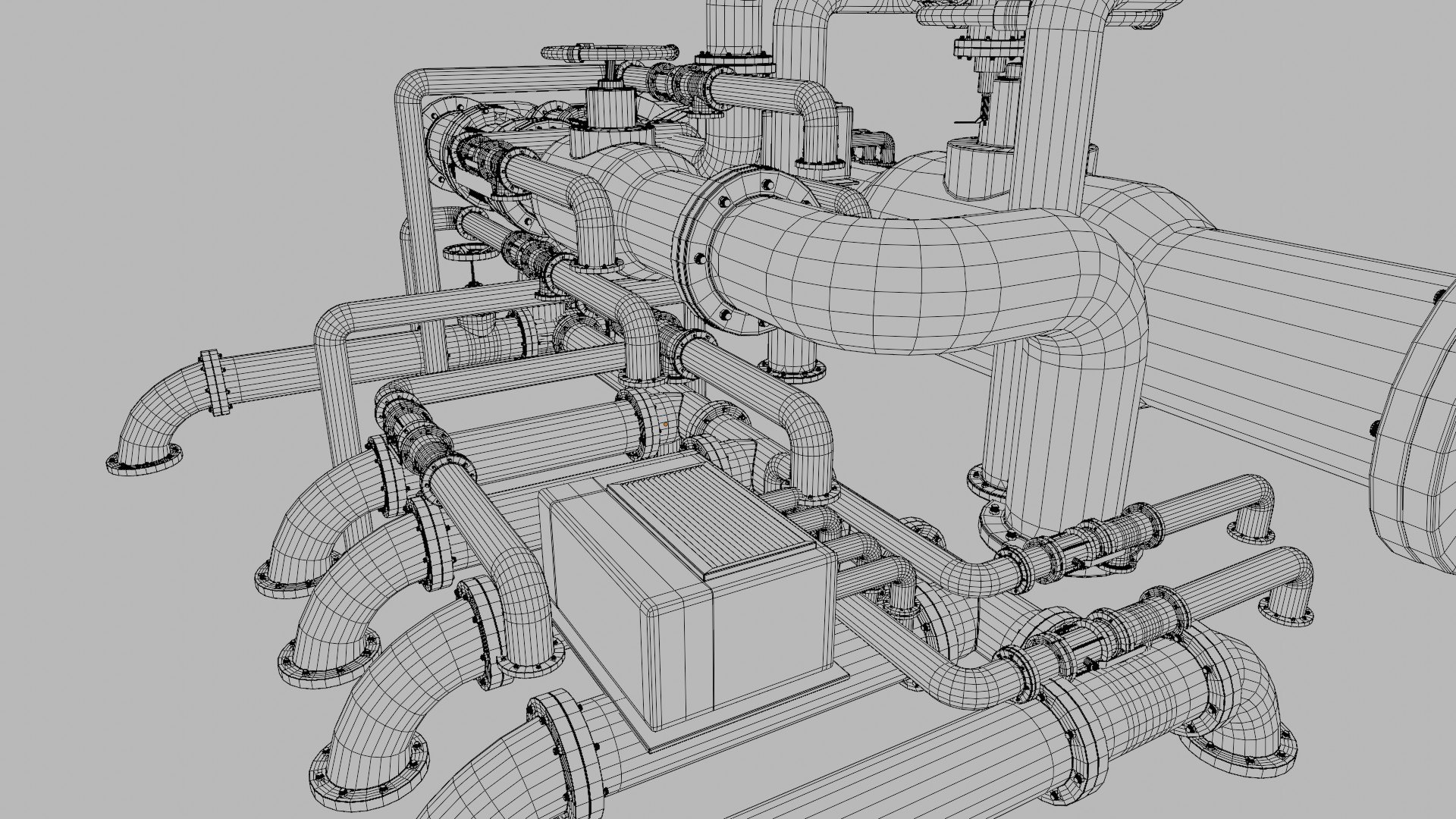 High Detail Industrial Pipes Model - TurboSquid 1850199