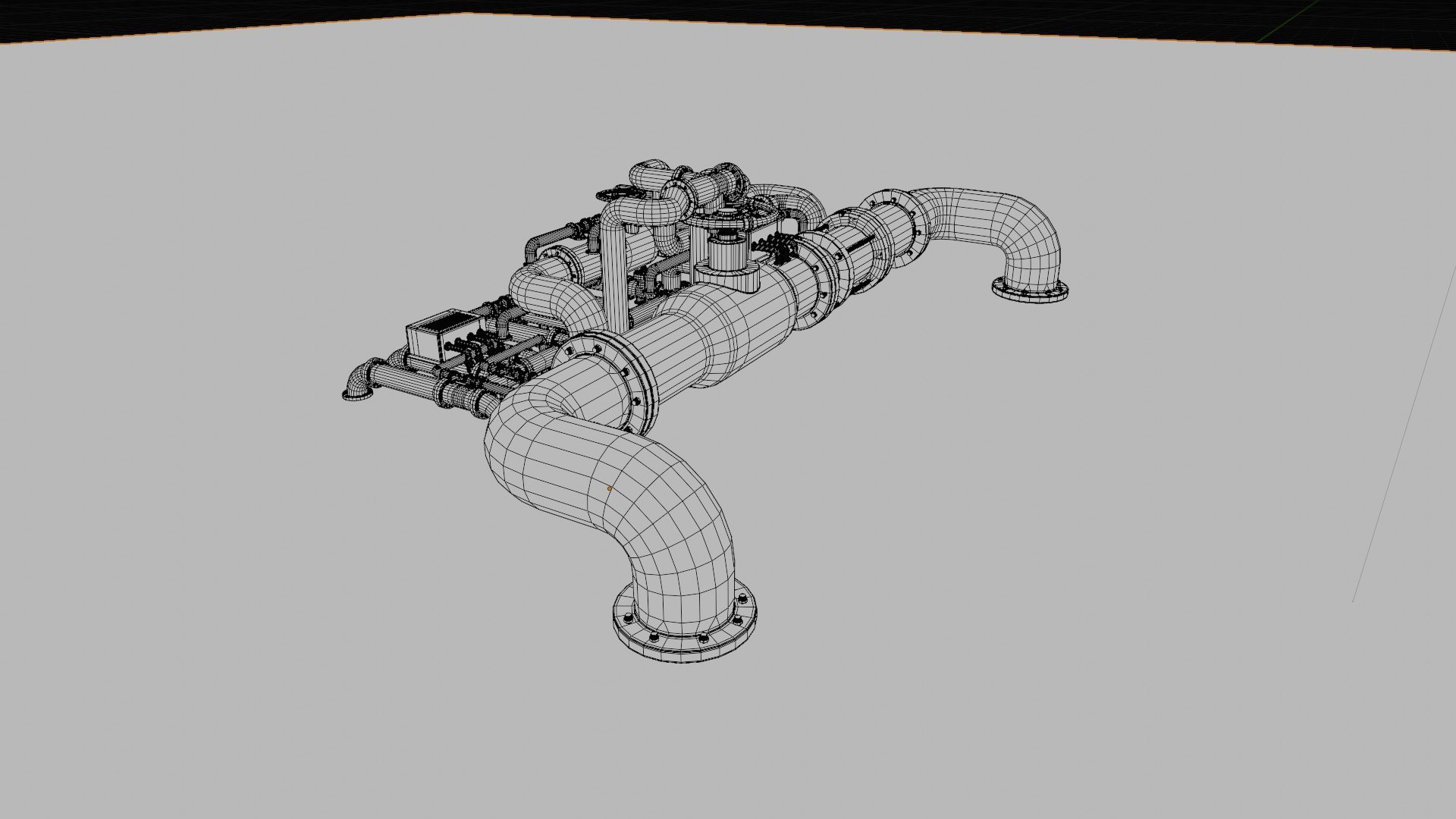 High Detail Industrial Pipes Model - TurboSquid 1850199
