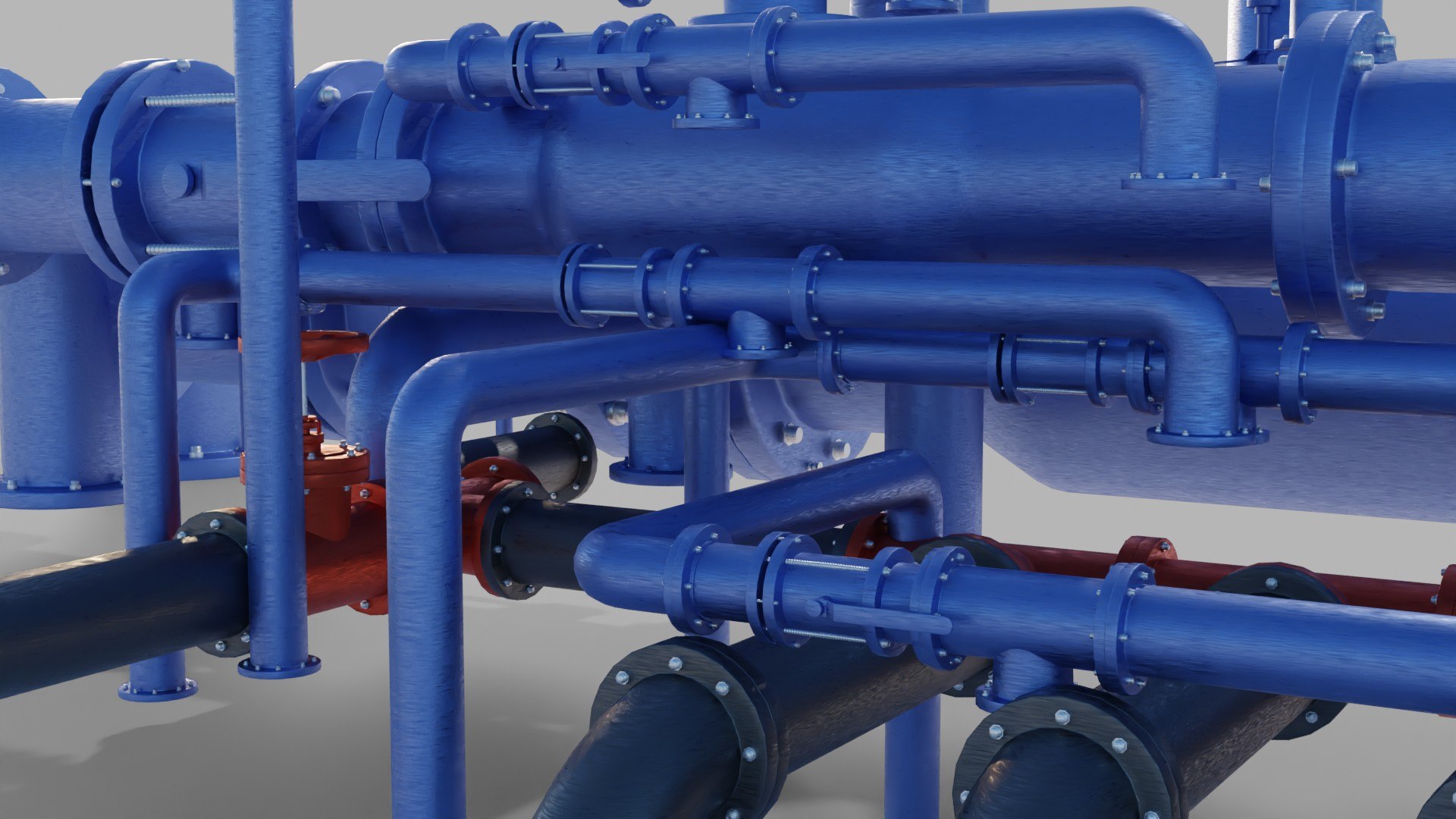 High Detail Industrial Pipes Model - TurboSquid 1850199