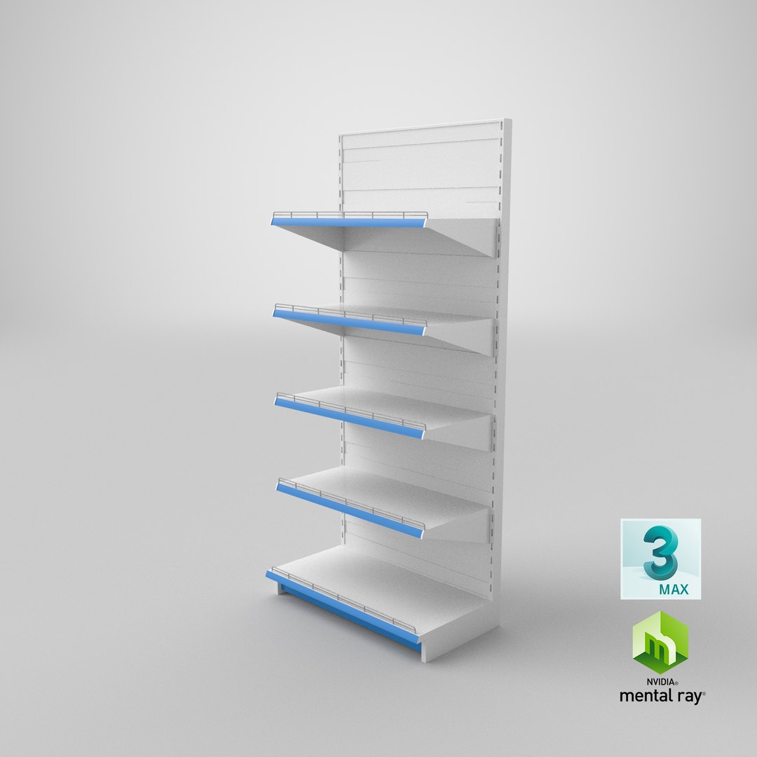 Supermarket Shelves Super 3D Model - TurboSquid 1676787