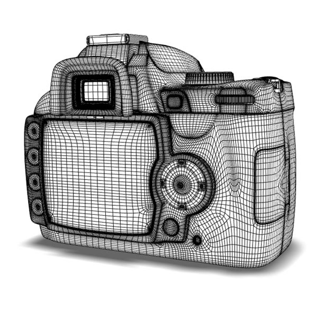 Nikon D60 Dslr 3d Model