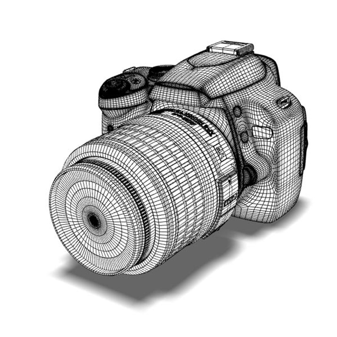 Nikon D60 Dslr 3d Model