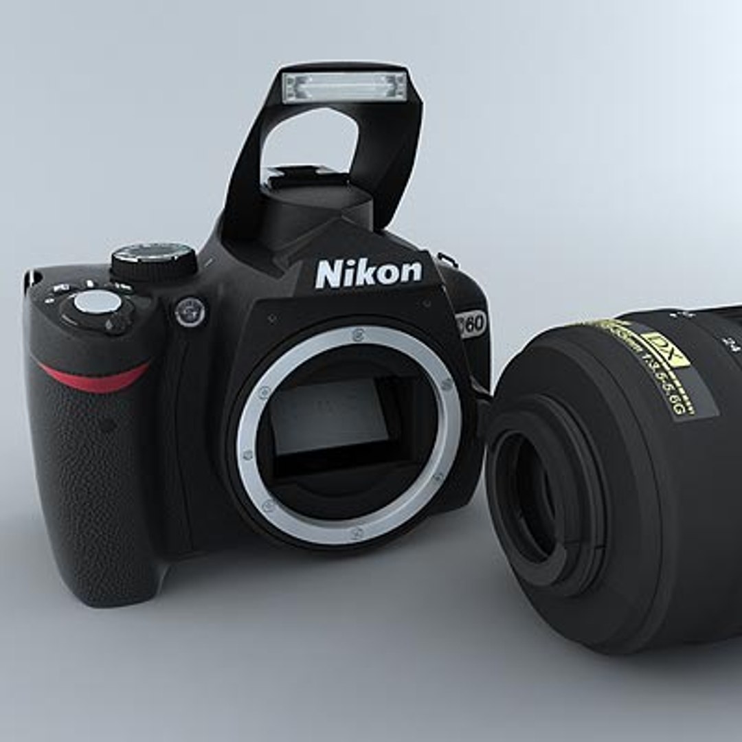 Nikon D60 Dslr 3d Model