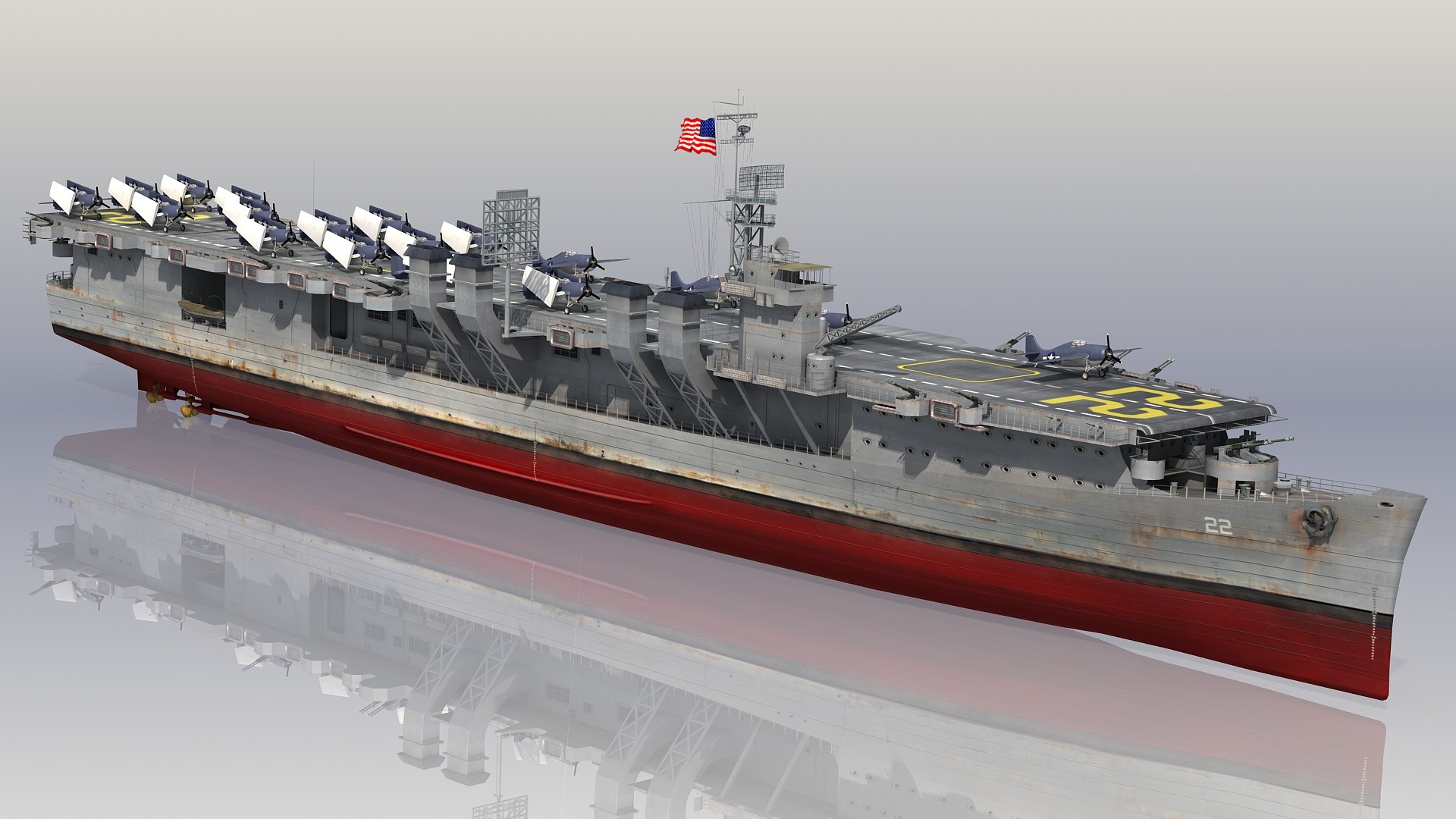 3D USS Independence CVL-22 - TurboSquid 2080023