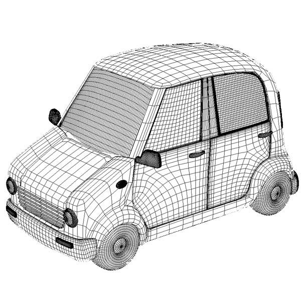 3d cartoon car