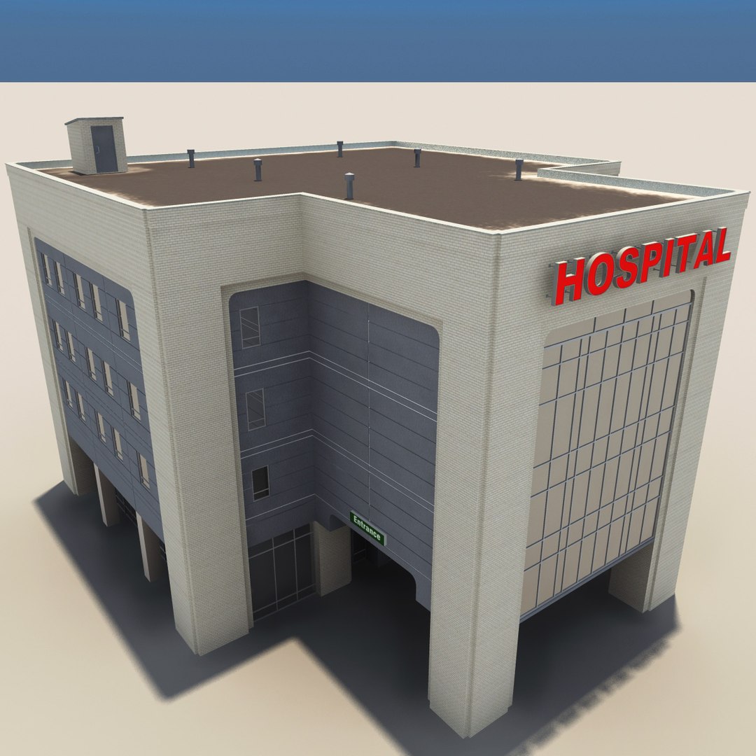 hospital building 3d model