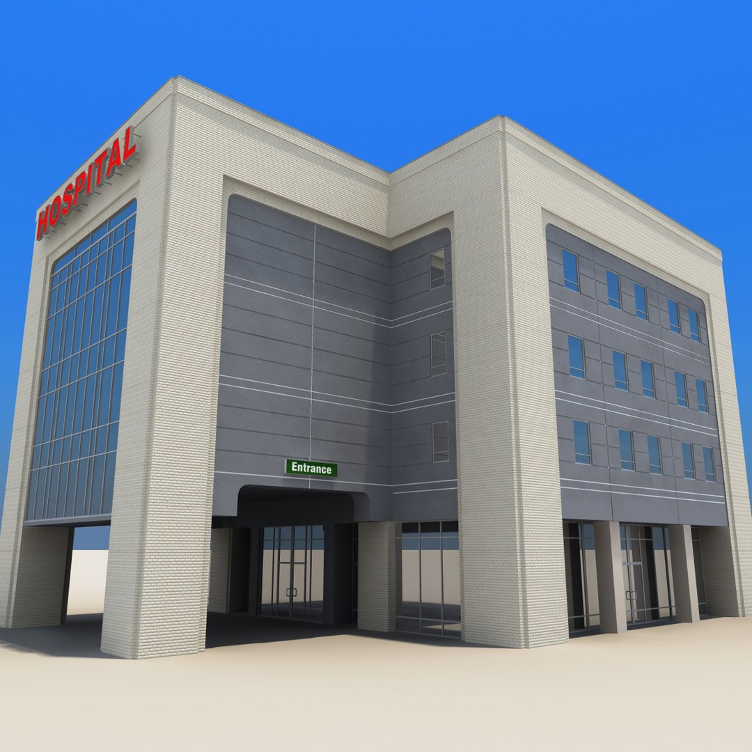 Hospital Building 3d Model