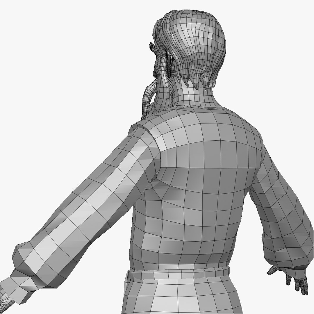 Sculpt Medieval Peasant Man Obj