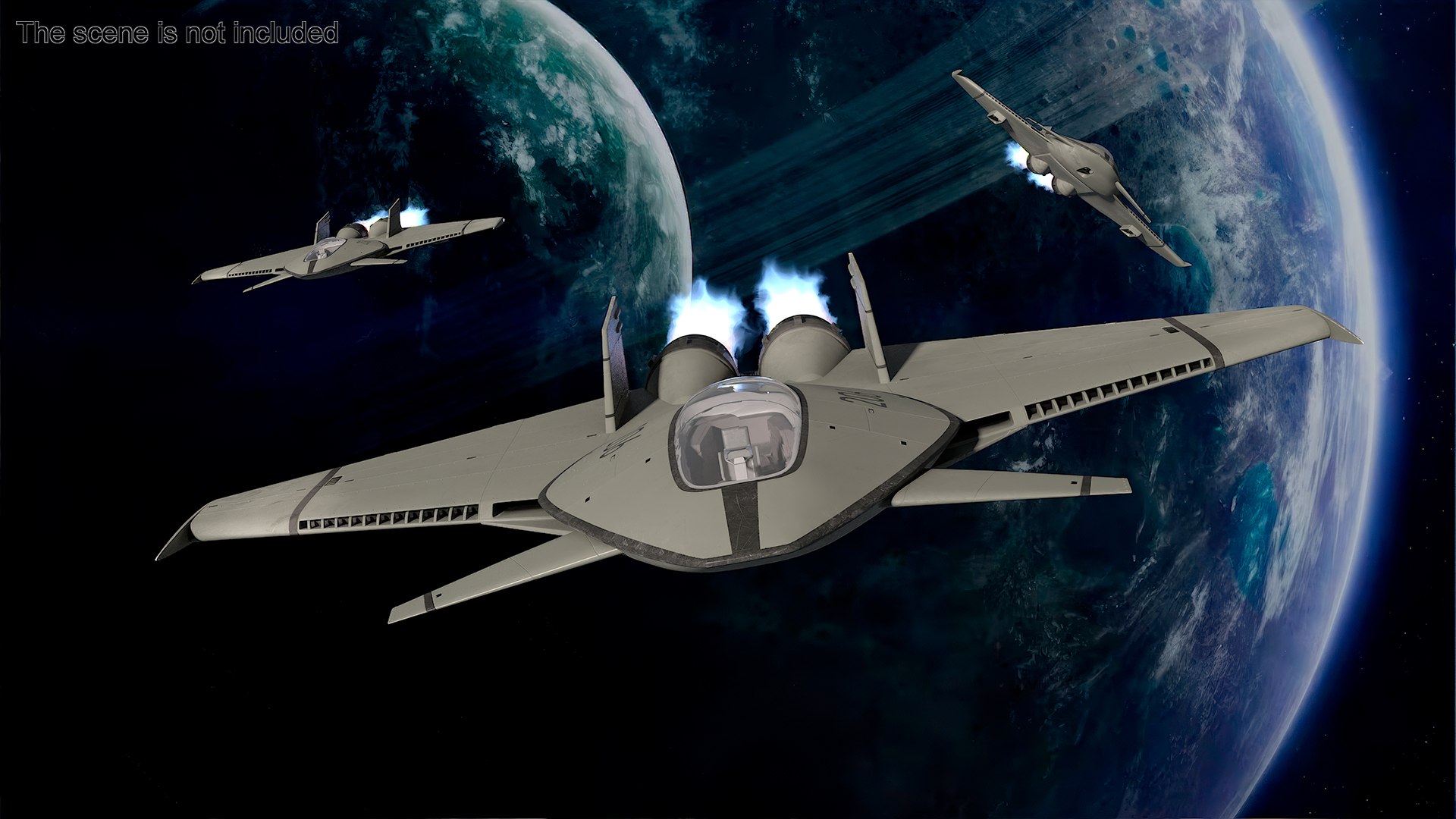 Futuristic Stealth Fighter Aircraft Rigged For Cinema 4D 3D Model ...