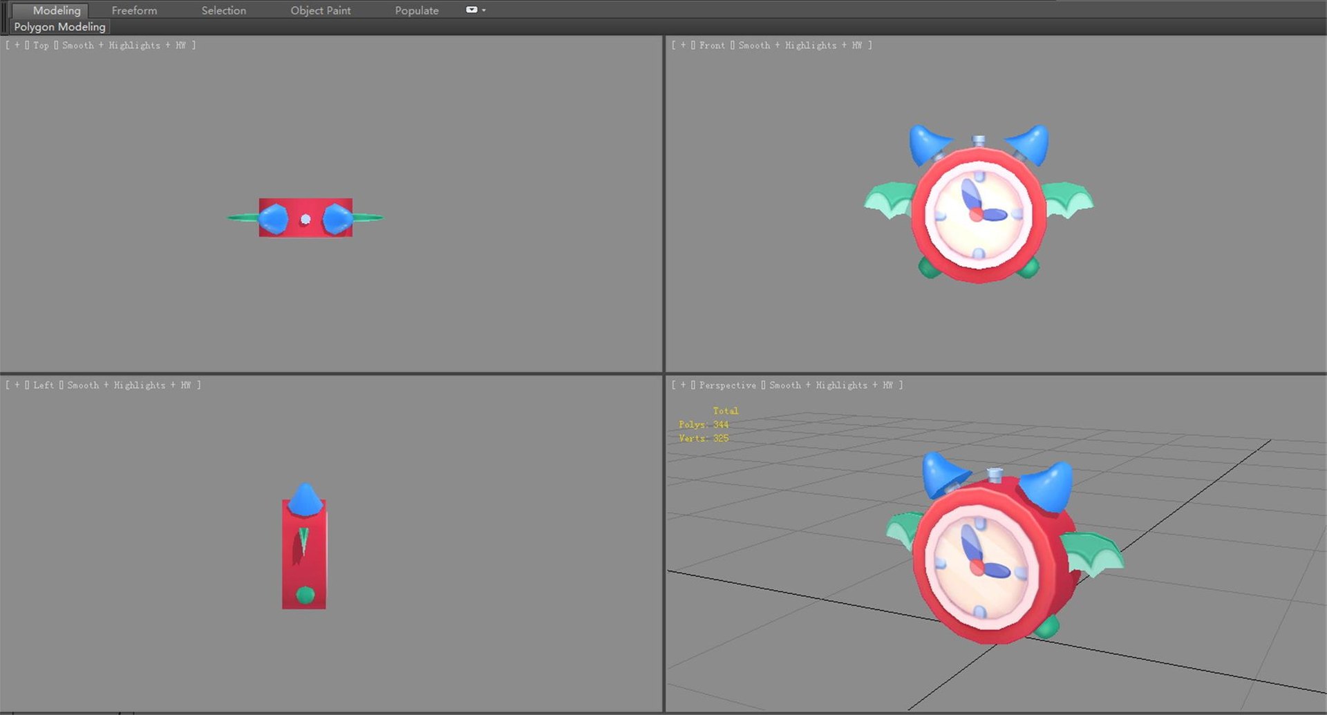 3D Cartoon Alarm Clock - TurboSquid 2109971