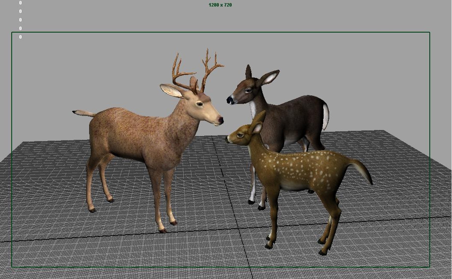 3d model deer 3