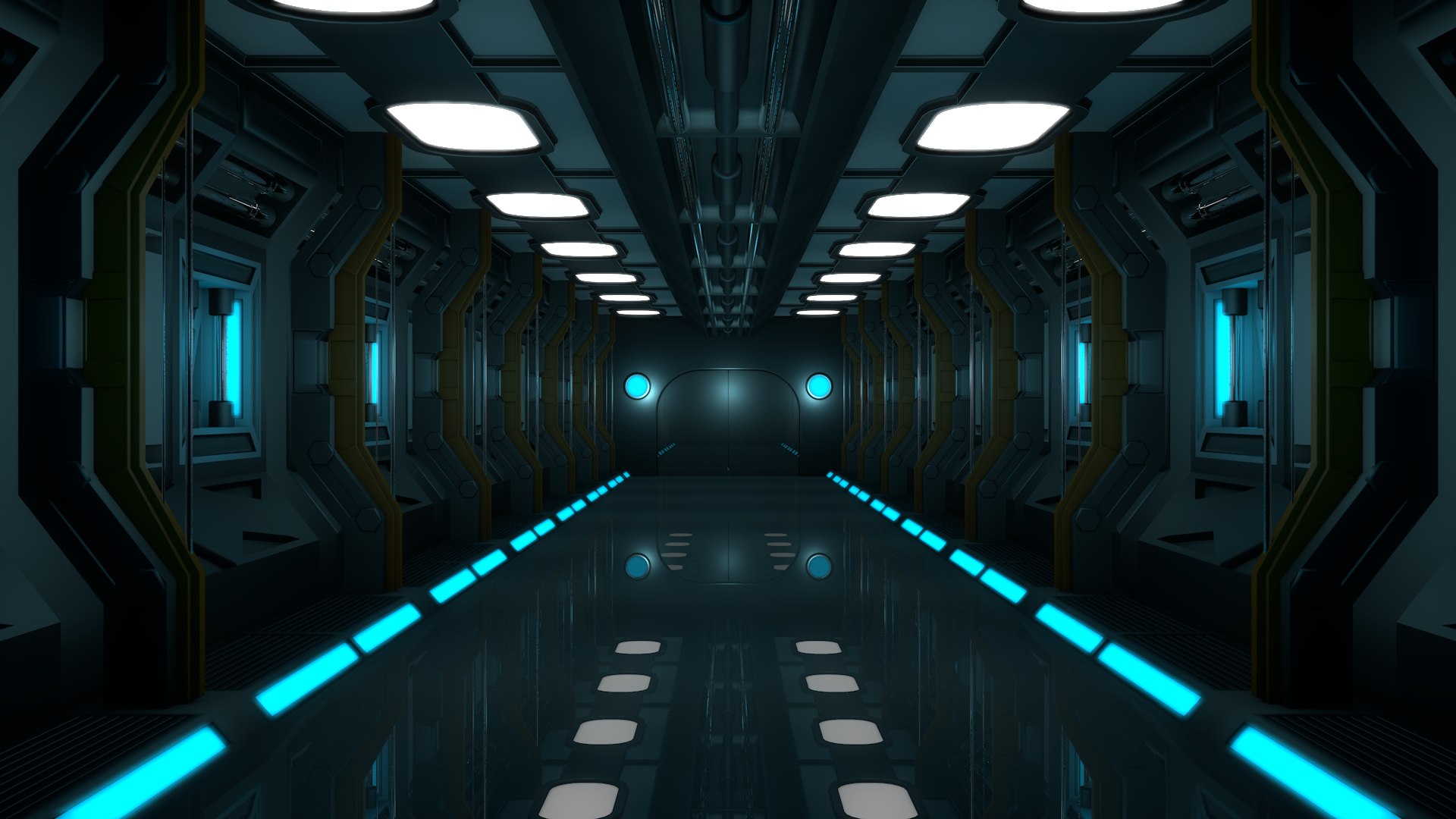 Sci Fi Corridor 3D - TurboSquid 2029710